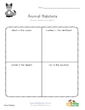 Animal Habitat Worksheets | All Kids Network