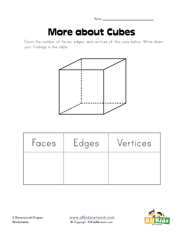 Cube Worksheet - wiildcreative