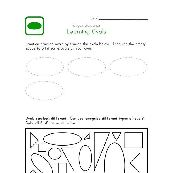 Oval Worksheet | All Kids Network