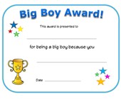 Boy Of The Year Certificate
