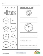 -ime Word Family Worksheets | All Kids Network