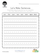 Sentence Writing Practice Worksheets | All Kids Network