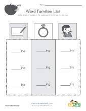 Mixed Word Family Worksheets | All Kids Network