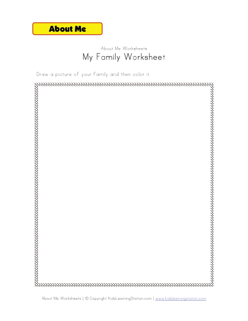 My Family Worksheet