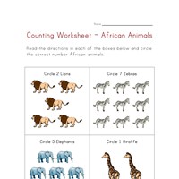 Animals Worksheets - African Animals | All Kids Network
