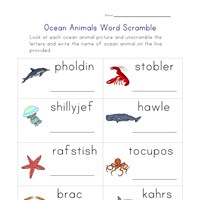 Ocean Animals Worksheets for Kids | All Kids Network