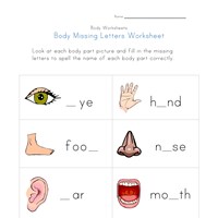 Body Worksheets for Kids | All Kids Network