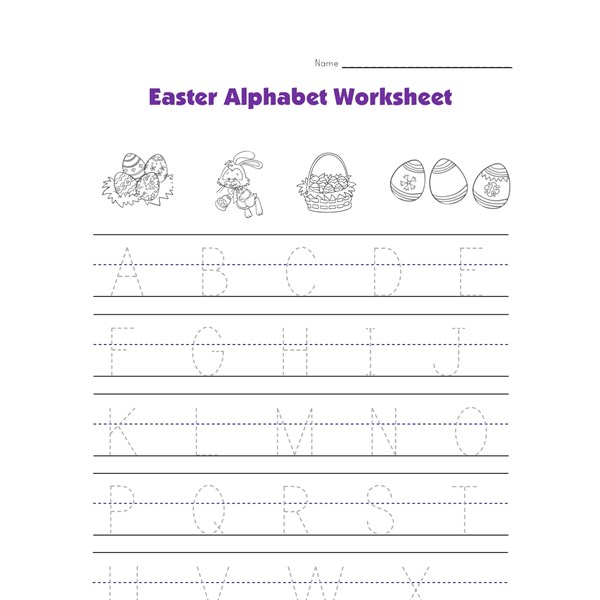 Easter Tracing Capital Letters Worksheet | All Kids Network