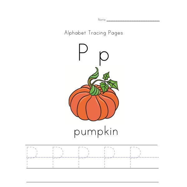 Fall Letter P is for Pumpkin Worksheet | All Kids Network