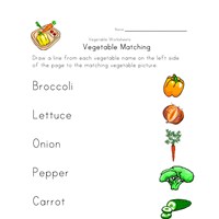 Vegetable Worksheets | All Kids Network