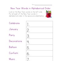 New Year Worksheets for Kids | All Kids Network