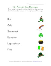 St. Patrick's Day Letter Matching Worksheet | All Kids Network