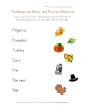 Thanksgiving Letter Matching Worksheet | All Kids Network