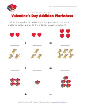 Valentine's Day Addition and Subtraction Drawing Worksheet | All Kids ...