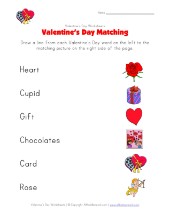 Valentine's Day Letter Matching Worksheet | All Kids Network