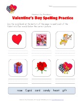 Valentine's Day Spelling Worksheet | All Kids Network