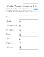 Weather Worksheets | All Kids Network