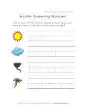 Weather Worksheets | All Kids Network