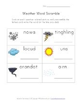 Weather Worksheets | All Kids Network