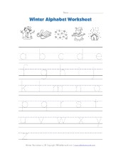 Winter Themed Lowercase Letters Worksheet | All Kids Network