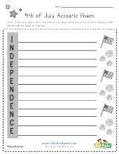 4th of July Worksheets | All Kids Network