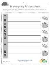 Thanksgiving Worksheets | All Kids Network