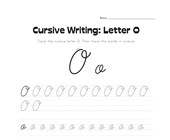 The Letter O In Cursive