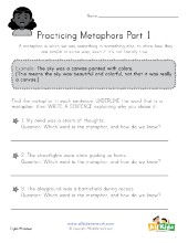 Metaphor Worksheets | All Kids Network