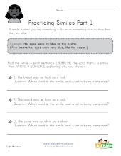 Identifying Similes Worksheet | All Kids Network