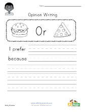 Opinion Writing Worksheets | All Kids Network