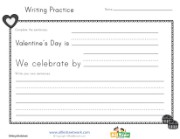 Valentine's Day Story Writing Worksheet | All Kids Network